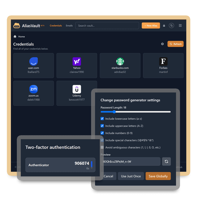 Features | AliasVault